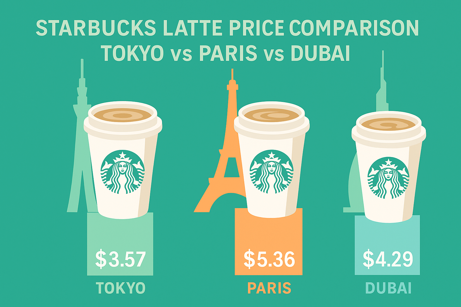 Starbucks Latte Price Comparison: Tokyo vs Paris vs Dubai (2025 ...